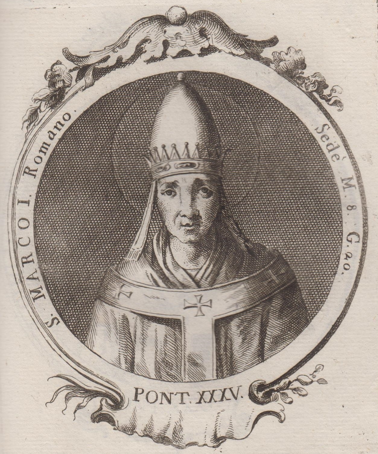 Los primeros Papas hasta Dámaso retratos de los Papas hasta 1.775